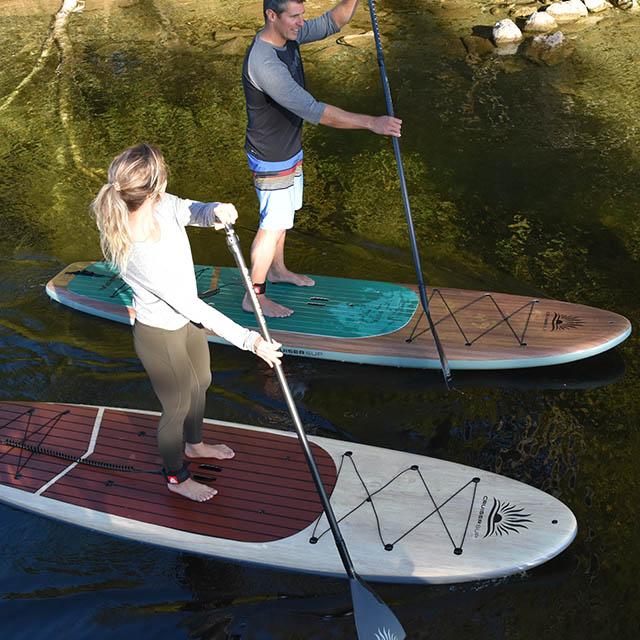 Two Cruiser SUP Xplorer Woody Paddle Board Package with Dura-LITE Shell